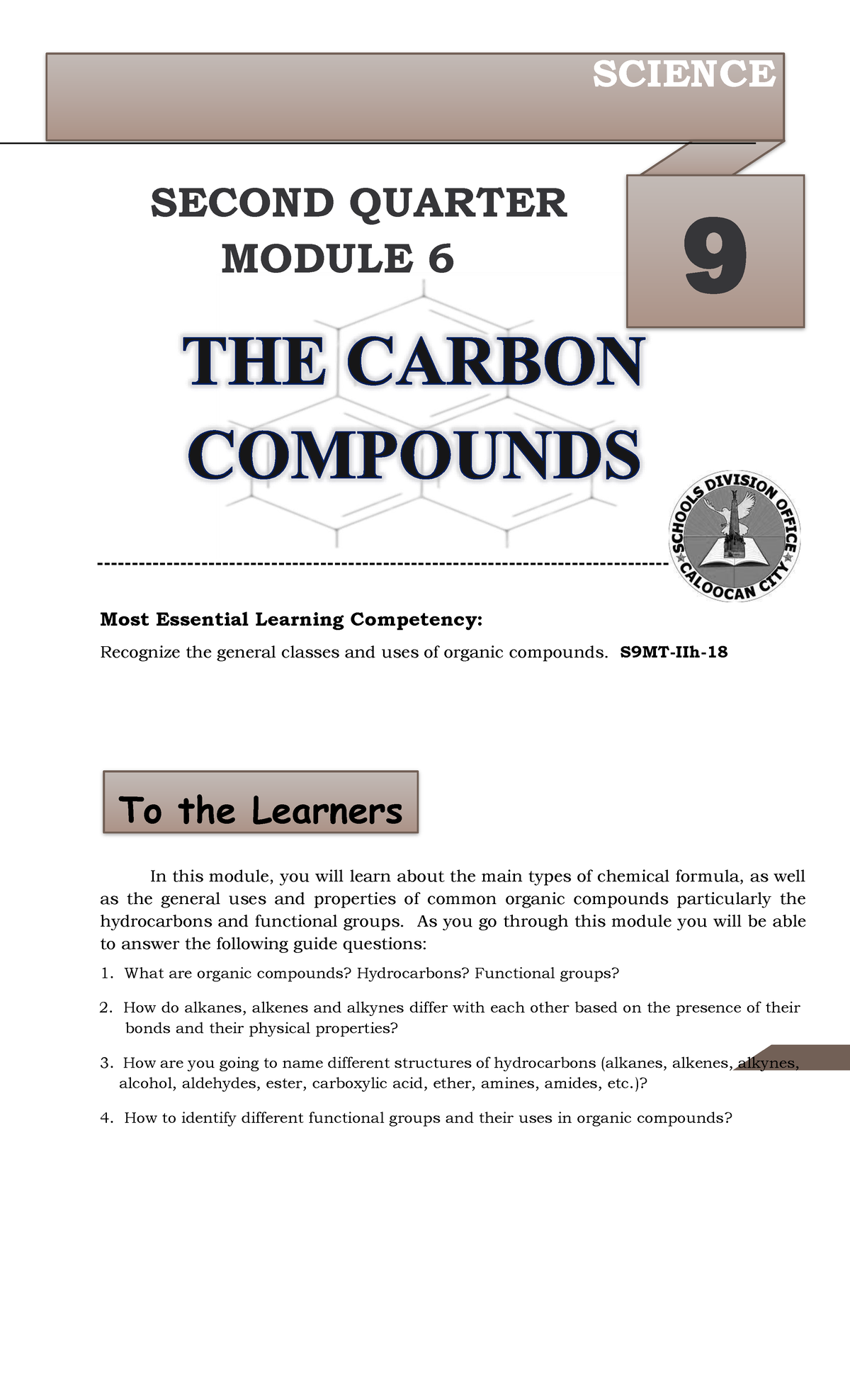 Science 9 Q2 Week 6 - WEFWEWE - SCIENCE SECOND QUARTER MODULE 6 Most ...