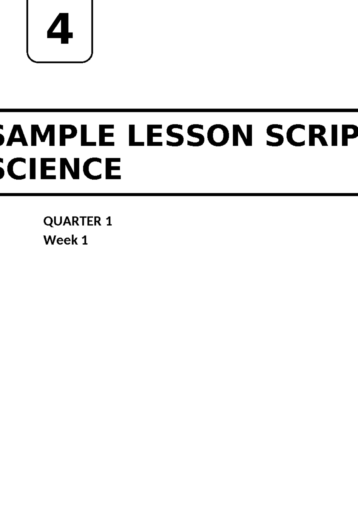Blanktemplate Lesson Script v June 8 - QUARTER 1 Week 1 4 SCRIPT IN ...