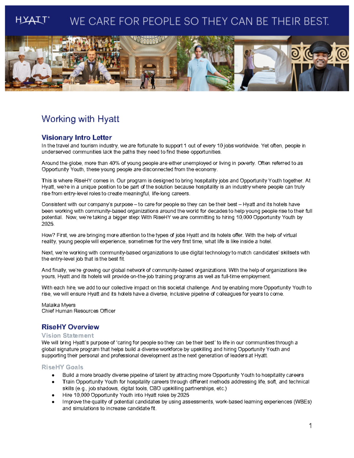 Playbook 2Workingwith Hyatt - Working with Hyatt Visionary Intro Letter ...