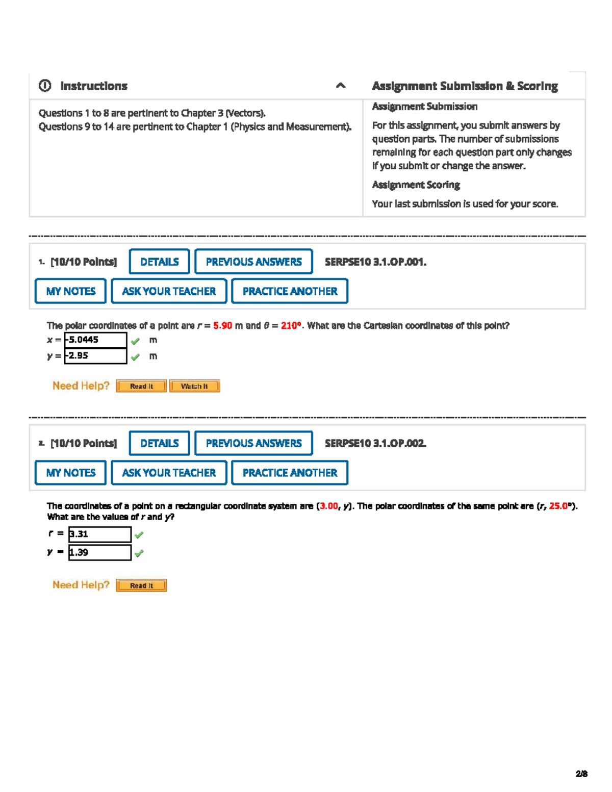 Physics 1408 HW 1 - PHYS 1408 HW 1 - PHYS 1408 - Studocu