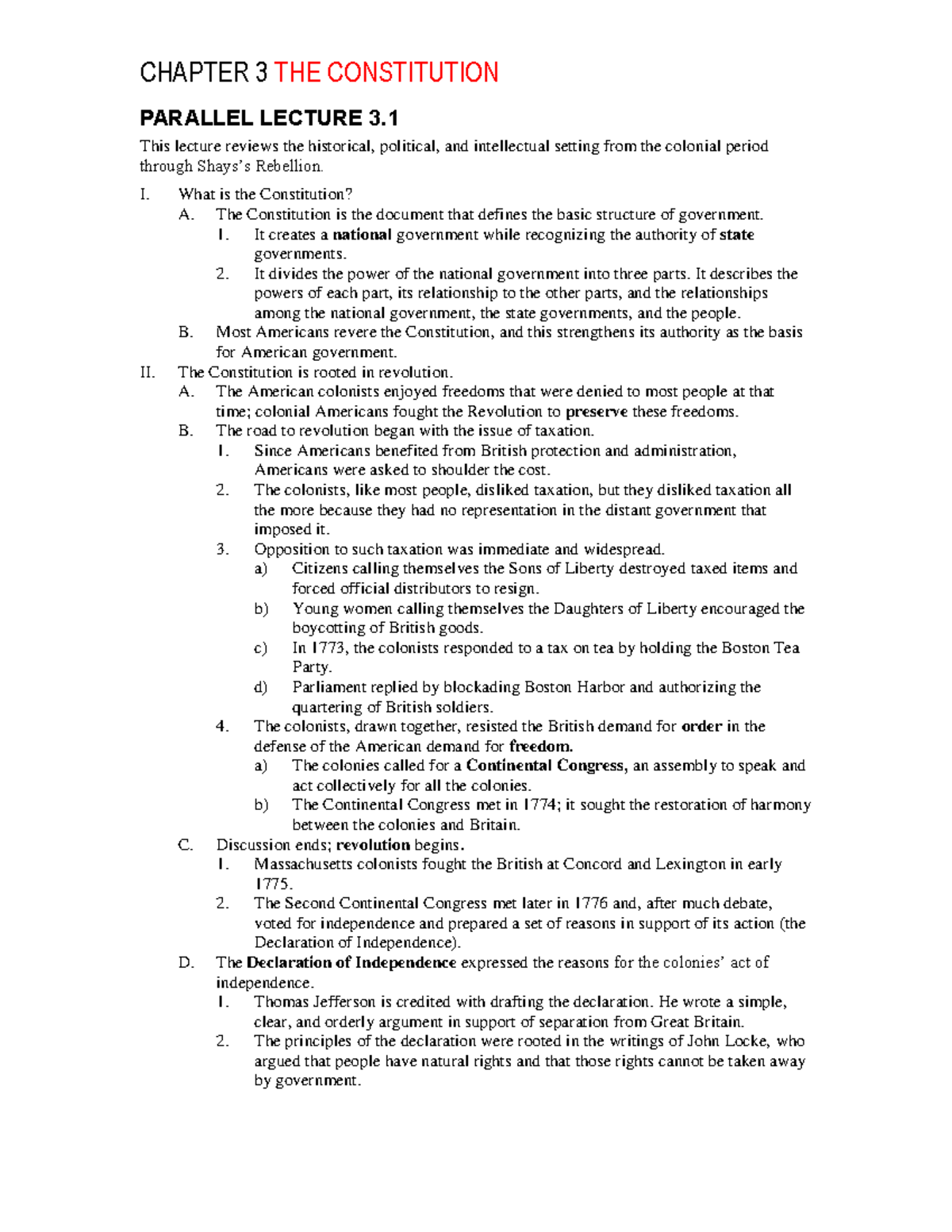 Ch03 The Constitution - Political Thinking - CHAPTER 3 THE CONSTITUTION ...