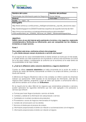 Actividad 1 canvas tecmilenio actividad obligatoria - Reporte Nombre ...