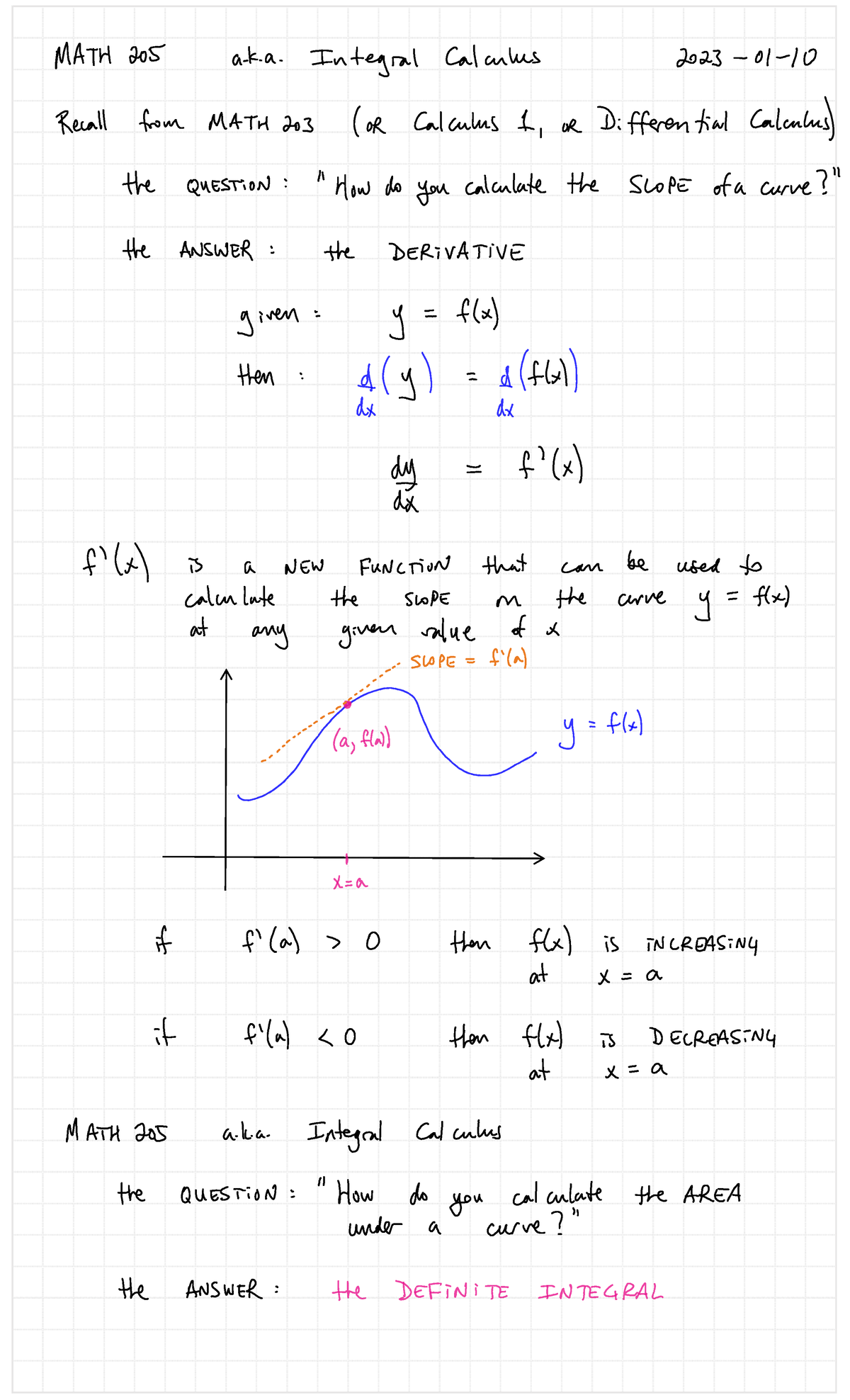 MATH 205 Lecture Notes 2023-01-10 - Engr202 - Studocu