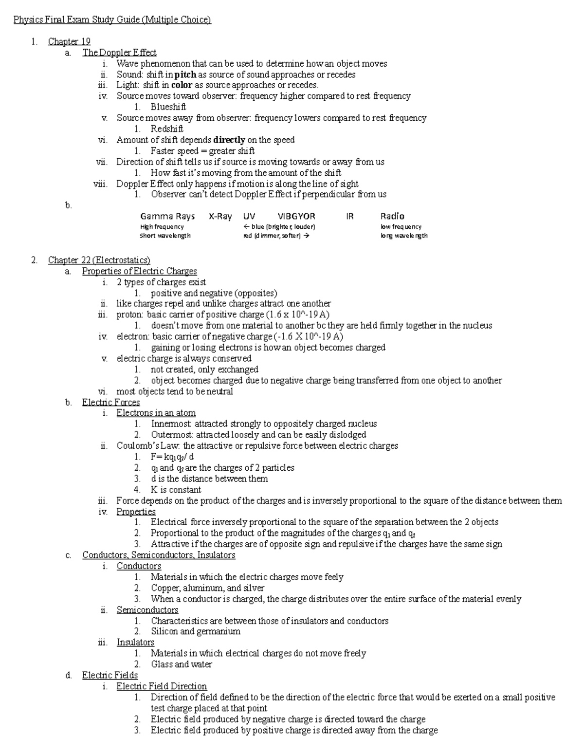 Physics Final Exam Study Guide chap 19-25 - Physics Final Exam Study ...