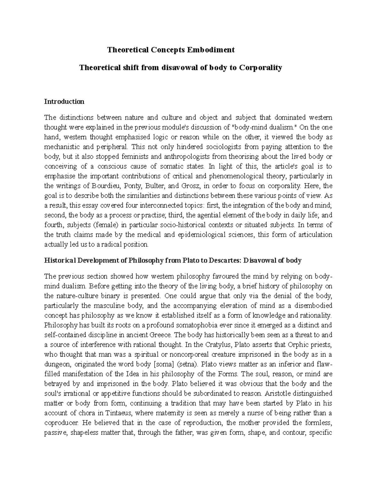 Theoretical Concepts Embodiment - Theoretical Concepts Embodiment ...