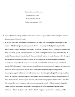 C721-Task-1 - C721- Task 1 - Passed - Change Management Performance ...