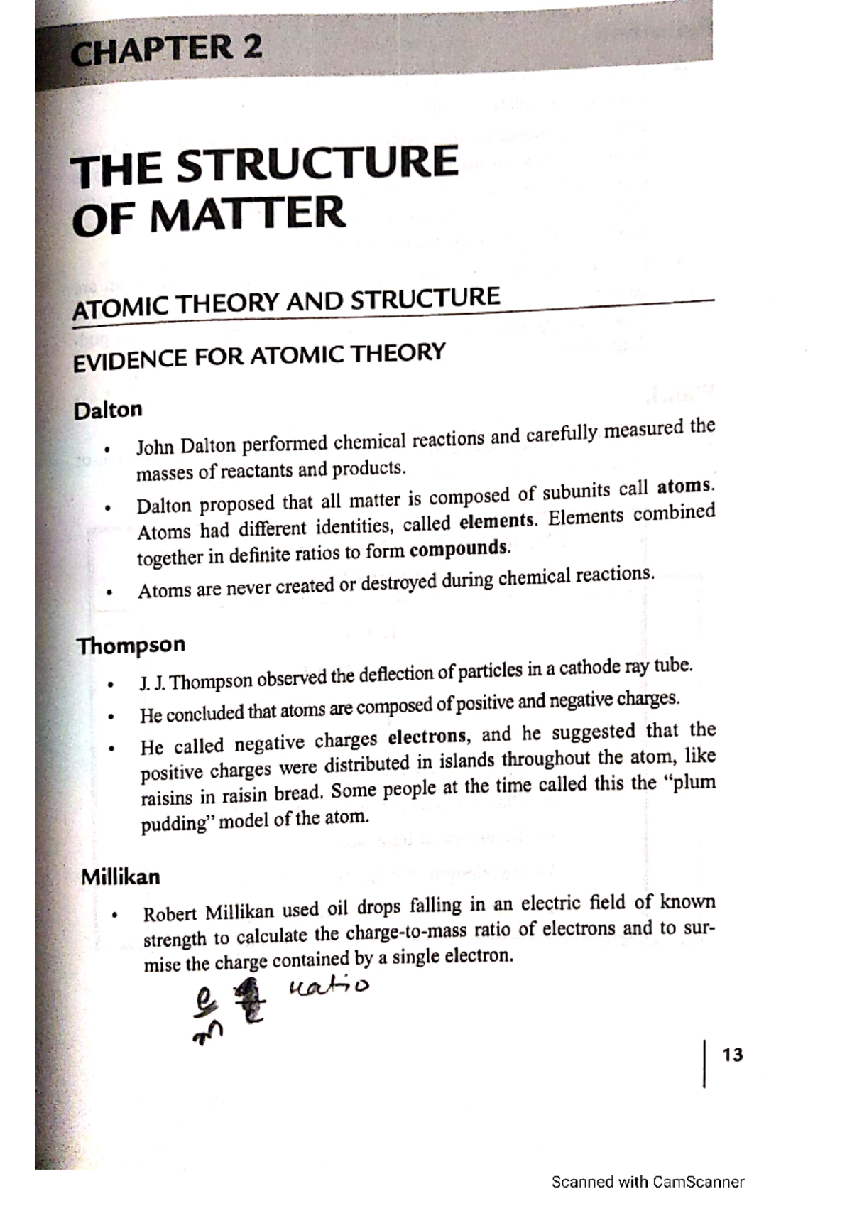 Structure of matter - Chem 100 - BU - Studocu
