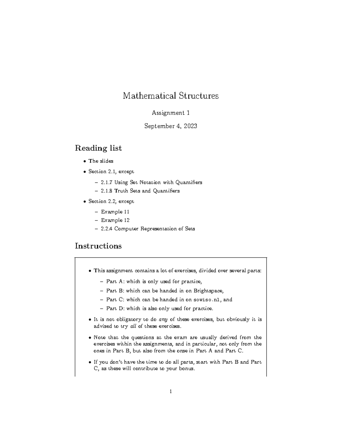 Ms Assignment 01 Mathematical Structures Assignment 1 Mathematical Structures Assignment 1
