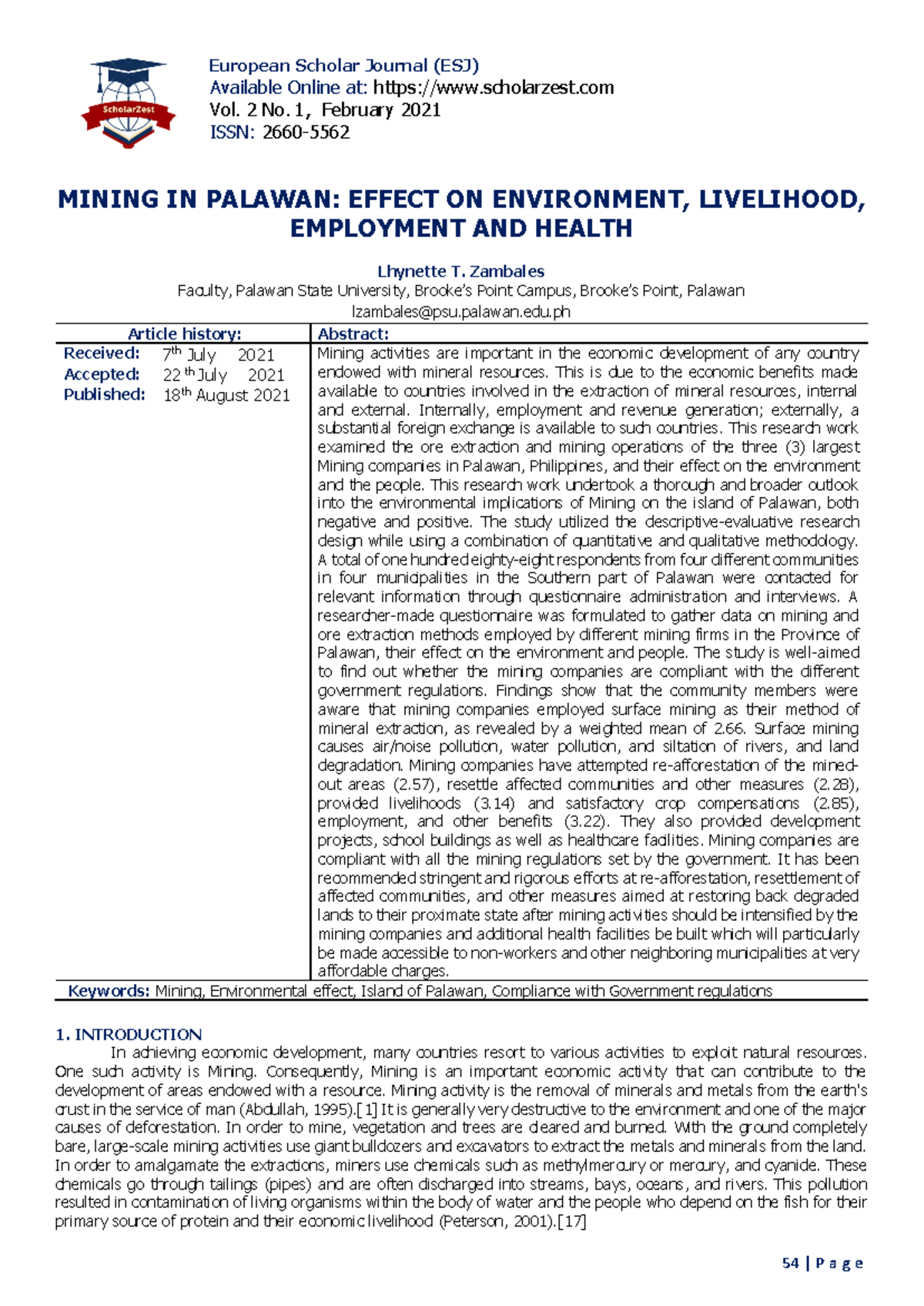 1160-Article Text-2262-1-10-20210820 - Available Online at: scholarzest ...