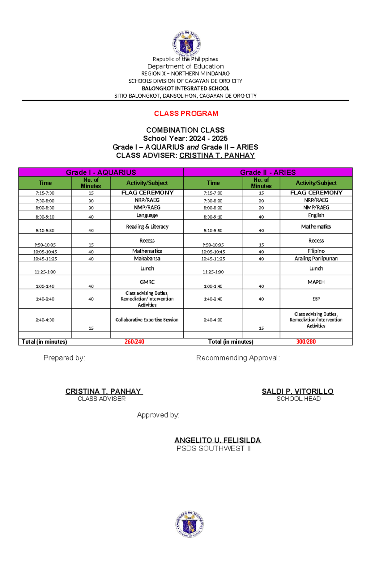 ICP Elem - ssss - Republic of the Philippines Department of Education ...