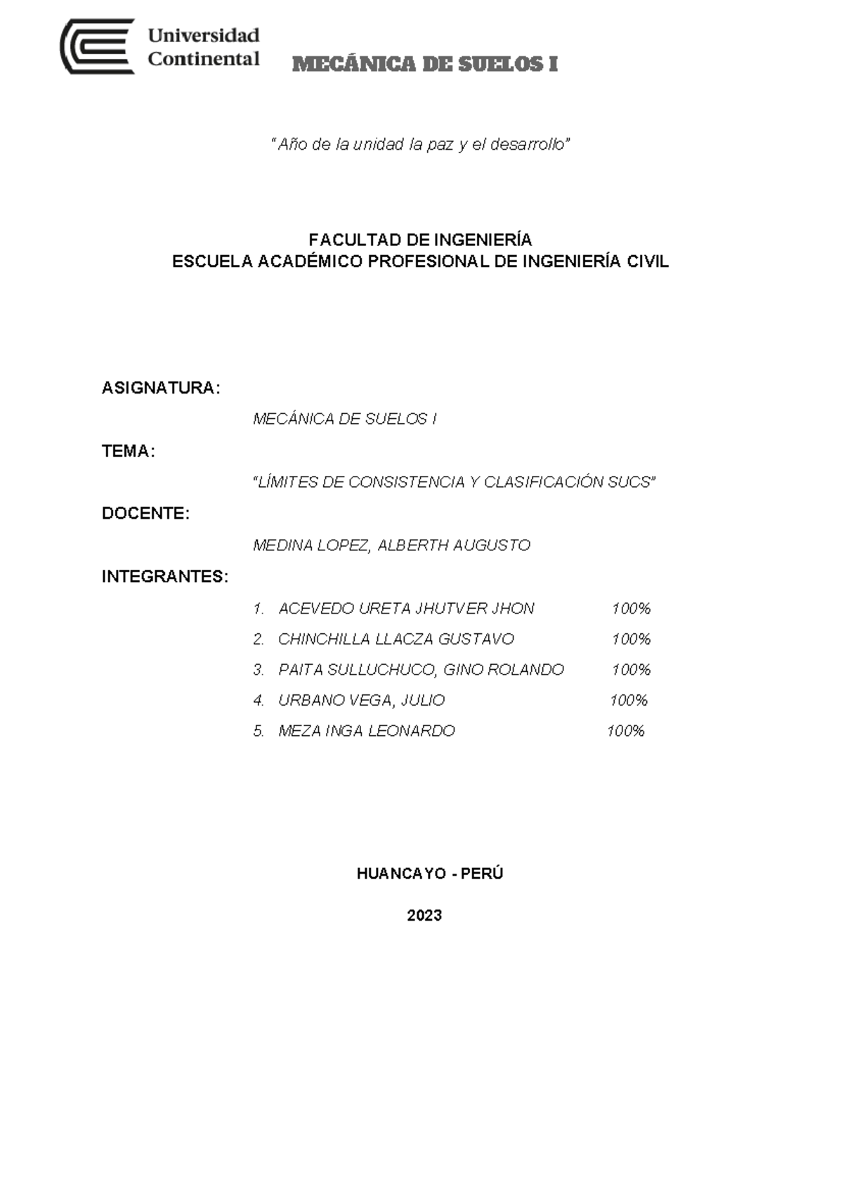 Informe N°4 - sdsdsd - “Año de la unidad la paz y el desarrollo ...
