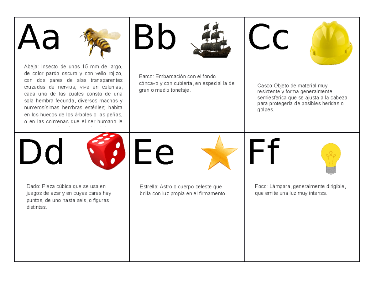 Alfabeto - Aa Bb Cc Dd Ee Ff Abeja: Insecto de unos 15 mm de largo, de ...