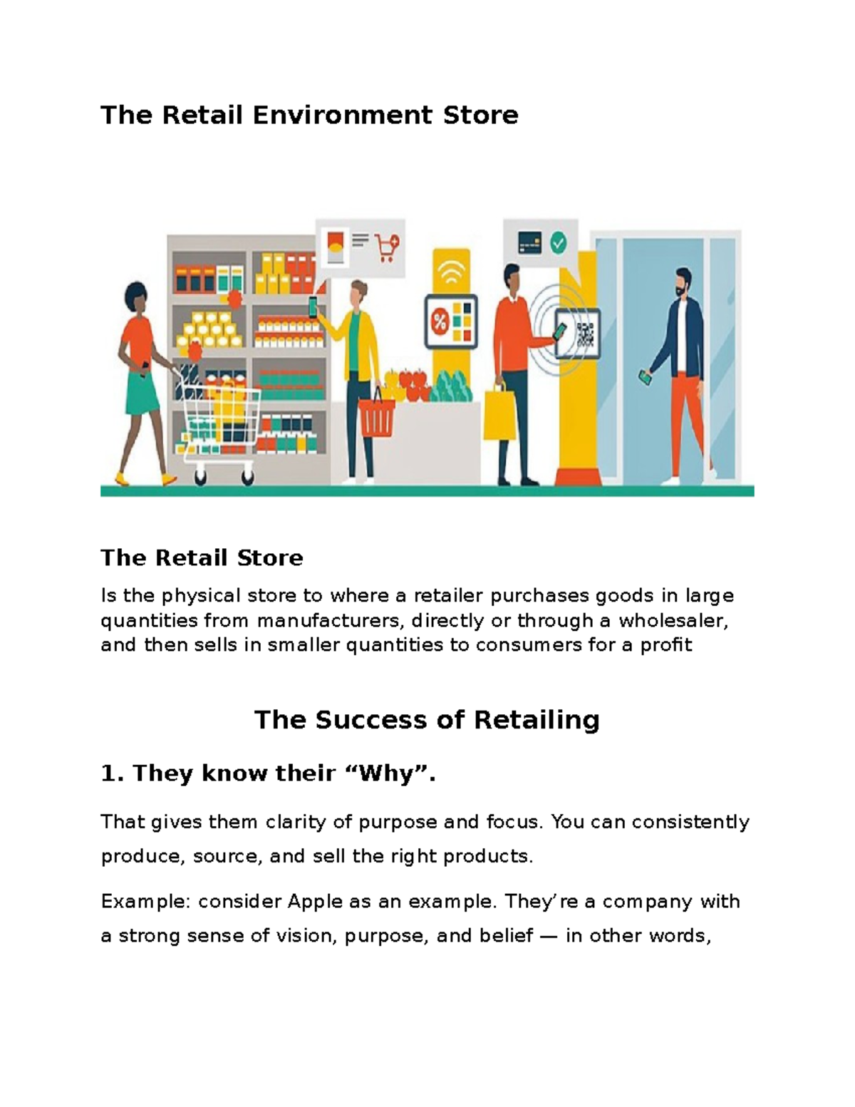 Retail Environment Store - They know their “Why”. That gives them ...