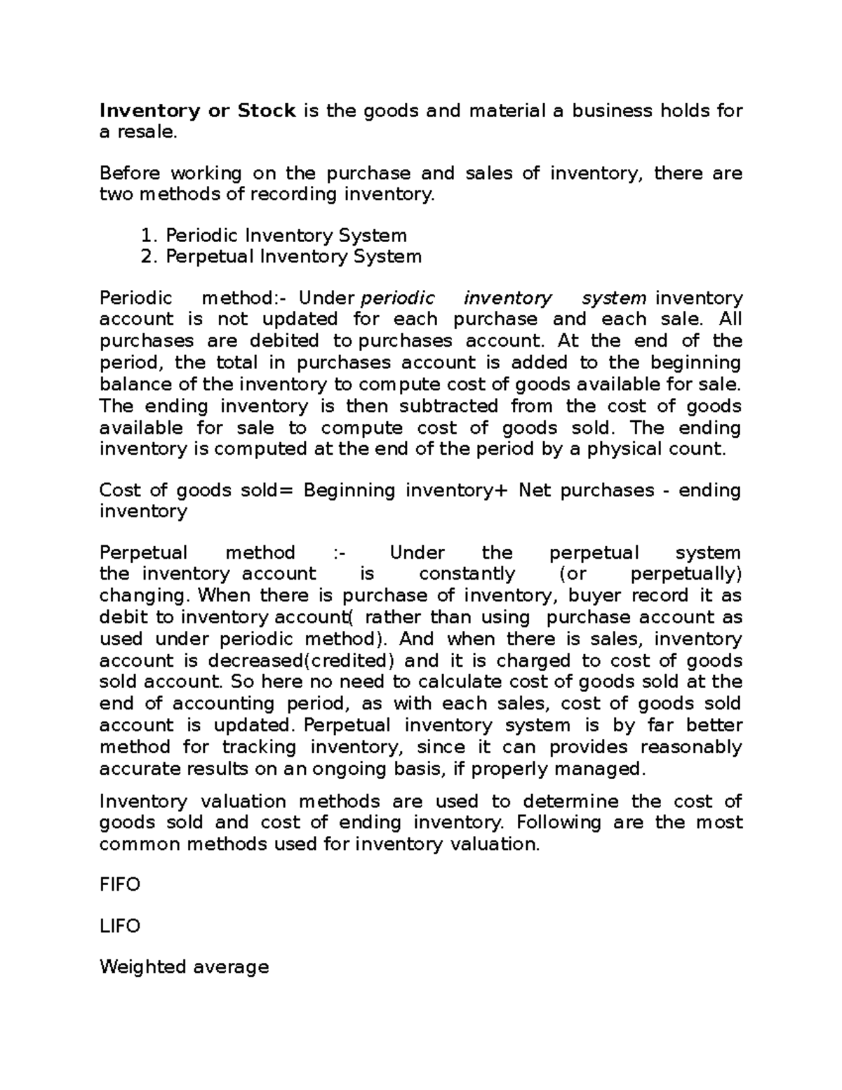 Engineering Economics 3 - Inventory or Stock is the goods and material ...