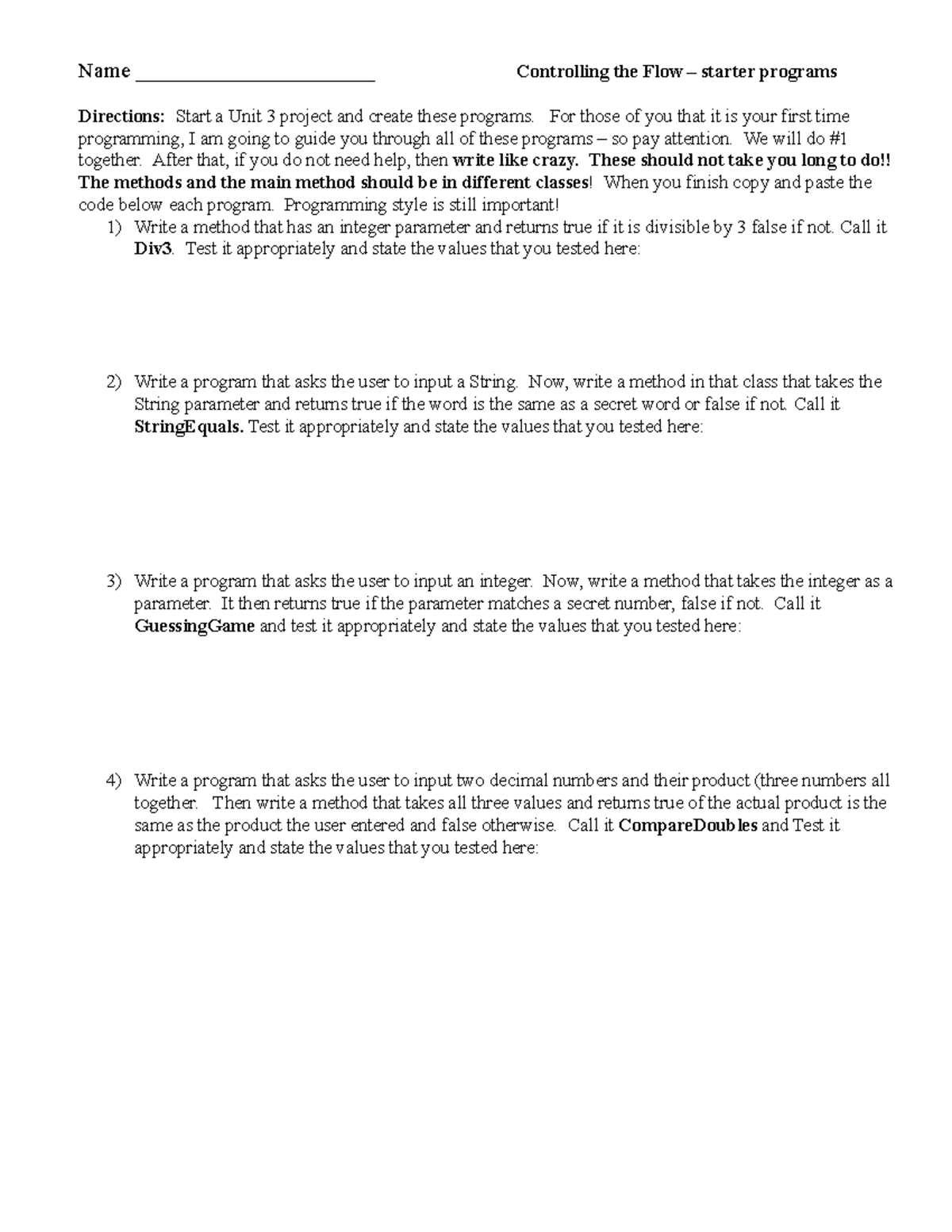 Abdullah Chaudhry ( Student) - 01 Controlling the Flow Starter programs ...