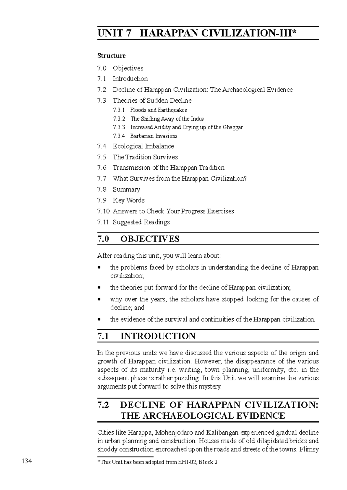 Harappan Civ III Ignou - yes - 134 The Advent of Food Production and ...
