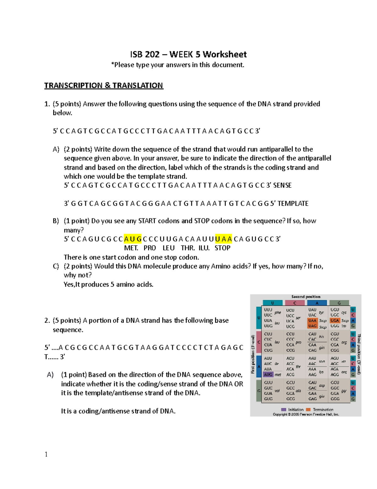 ISB 202 WEEK 5 Worksheet - ISB 202 – WEEK 5 Worksheet *Please type your ...