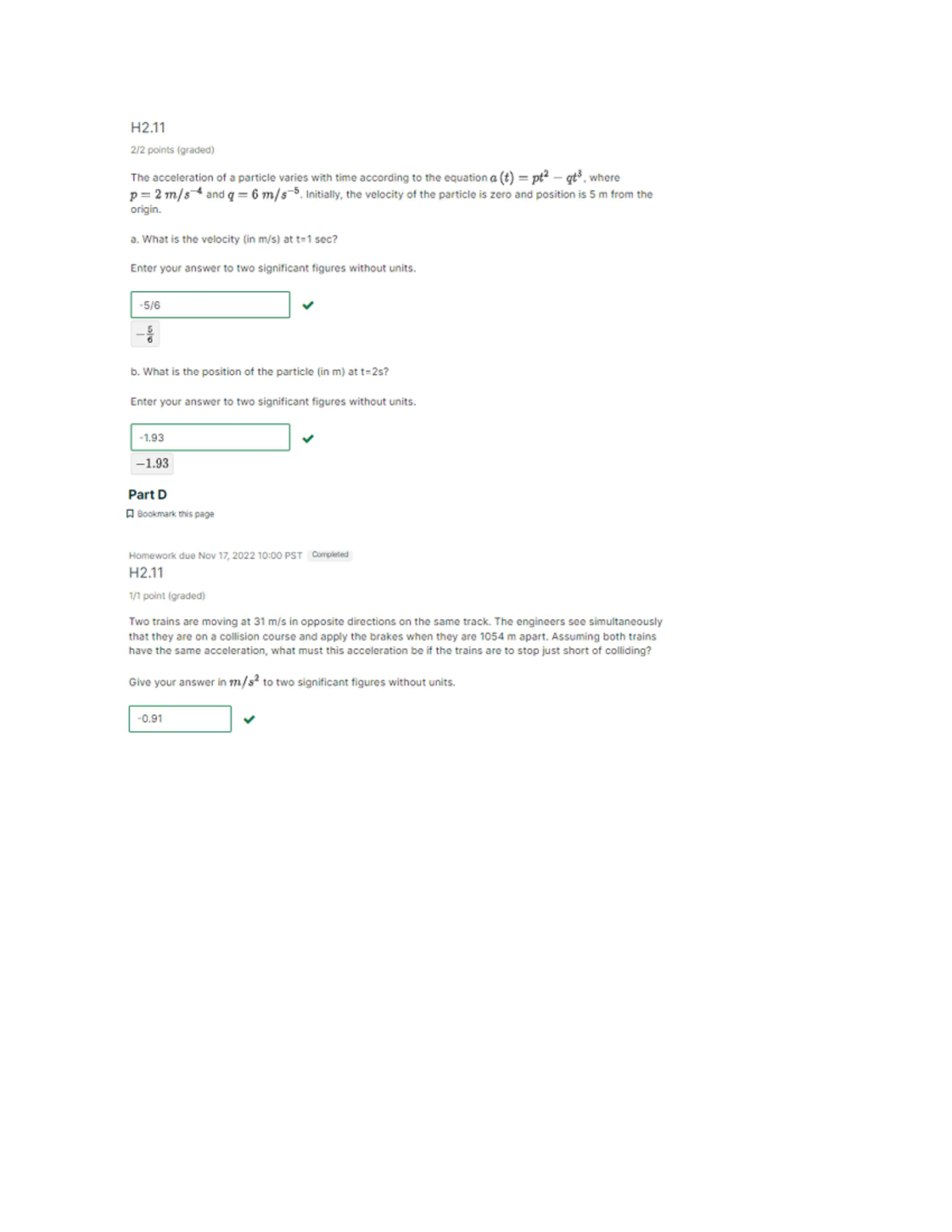 Week 2 problems part 5 - PHYS117 - Studocu