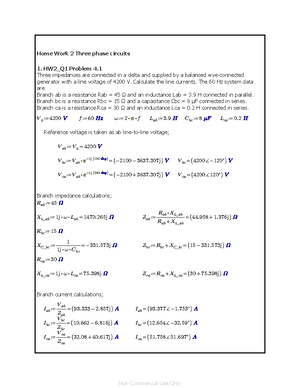EEE360 HW4 - Textbook course Homework solutions - Home Work 4 Synchronous Machines HW4_Q1 ...