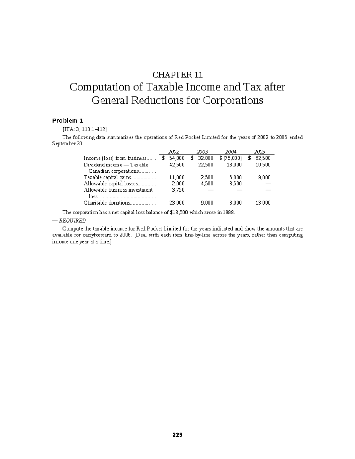 Chap11 - Additional details - CHAPTER 11 Computation of Taxable Income ...