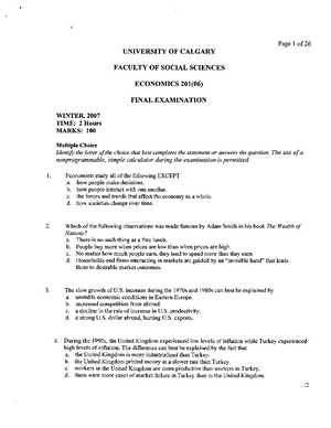 Sample Practice Midterm 1 - solutions - ECON 201 - UCalgary - Studocu
