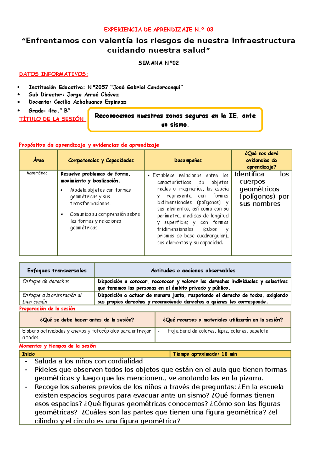 Sesión de matematica - bj m fwenunjof ,mn ouweufnuoefnlobcs ...