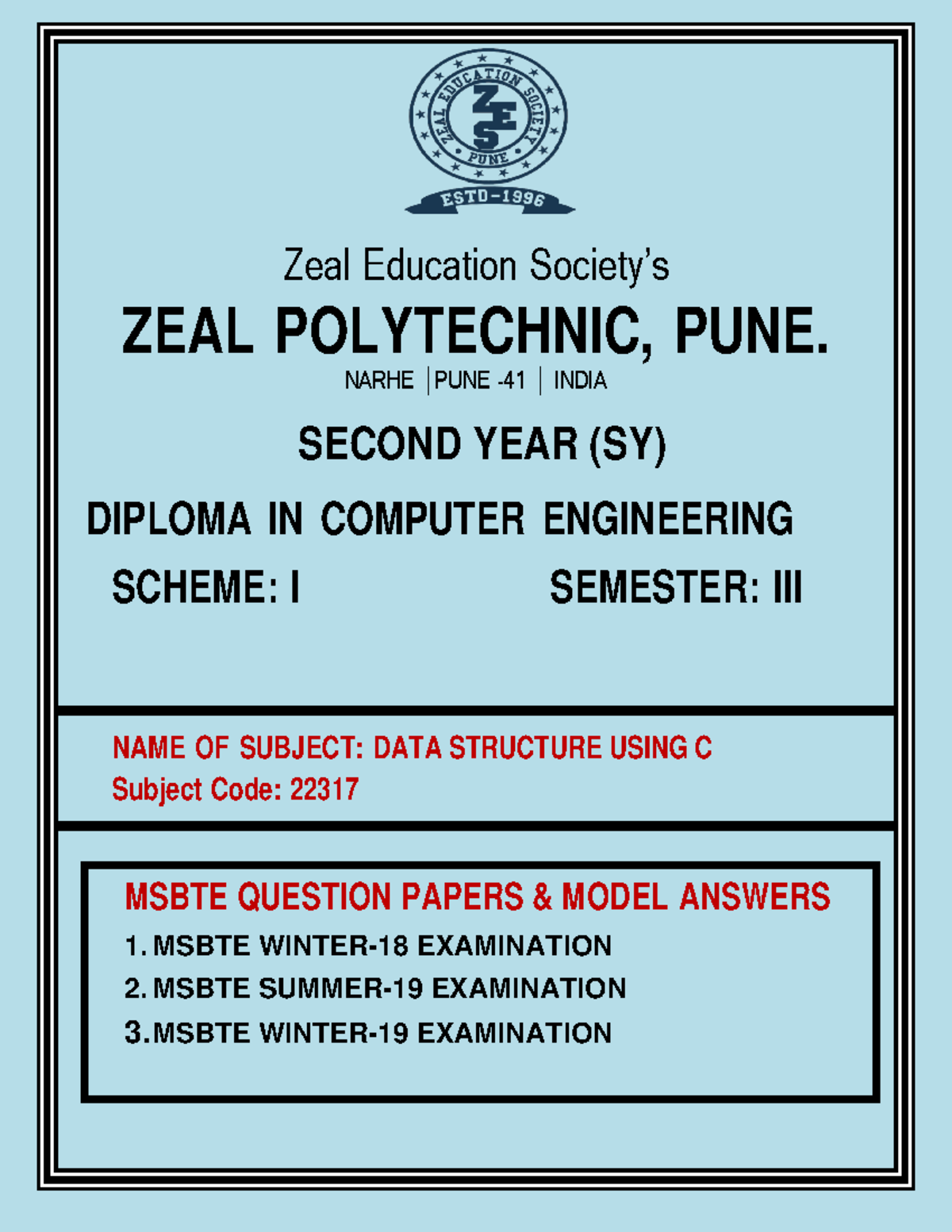 Dsa Sy Sem Iii 22317 Qp Model Answers Dsu Msbte Question Papers