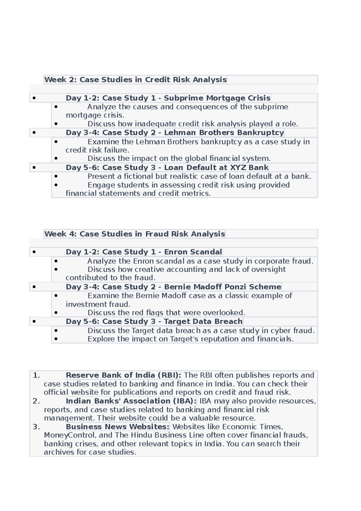 Case Stude Details - Week 2: Case Studies in Credit Risk Analysis Day 1 ...