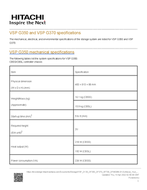 VSP G350 and VSP G370 Controllers - Each controller includes the ...