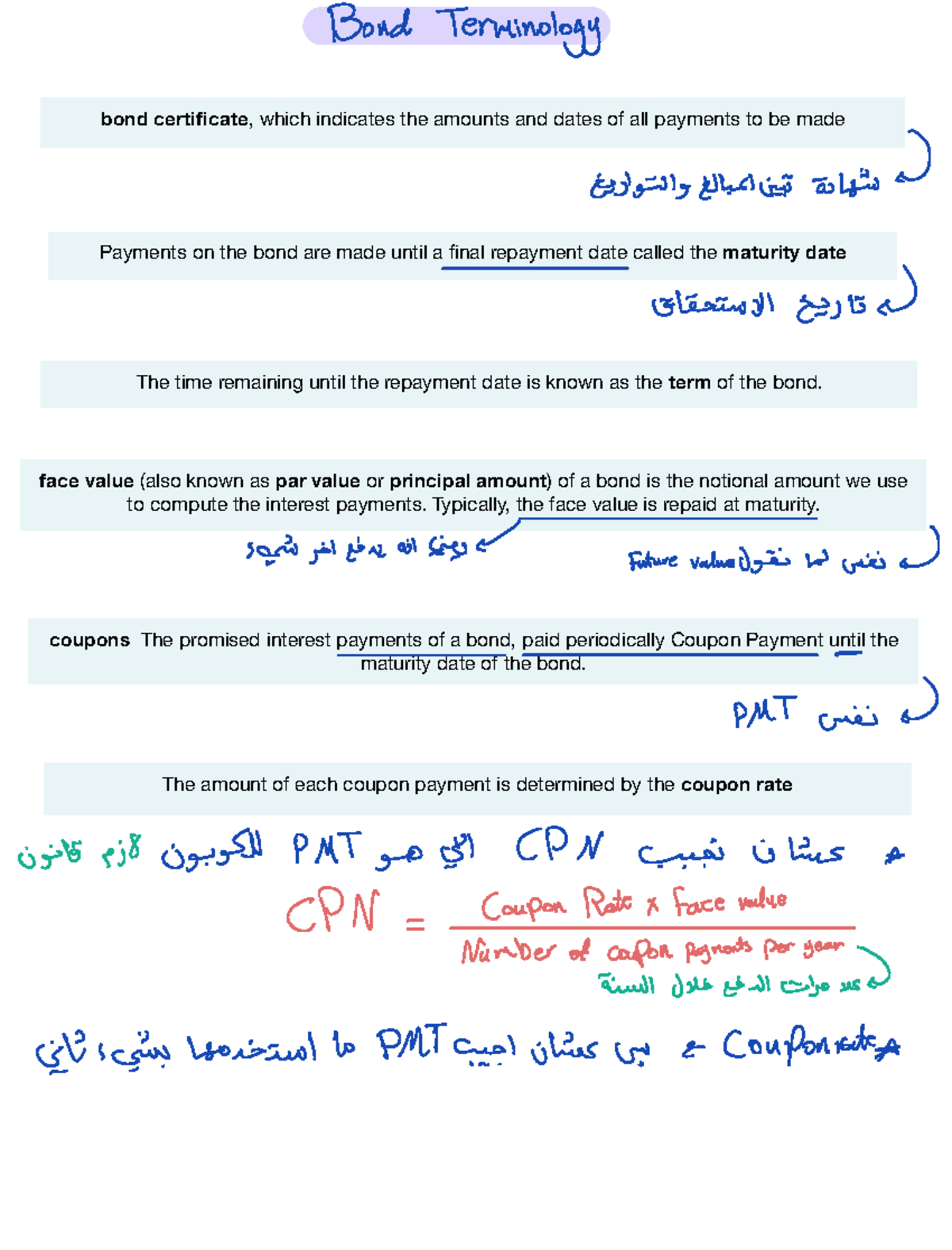 Ch 6 - finance - Ndndn - Bond Terminology E't's 441 se tow 56411 z o d ...