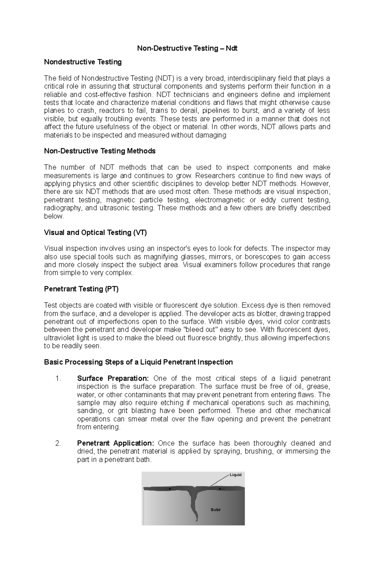 Non-Destructive Testing – Ndt - NDT technicians and engineers define ...