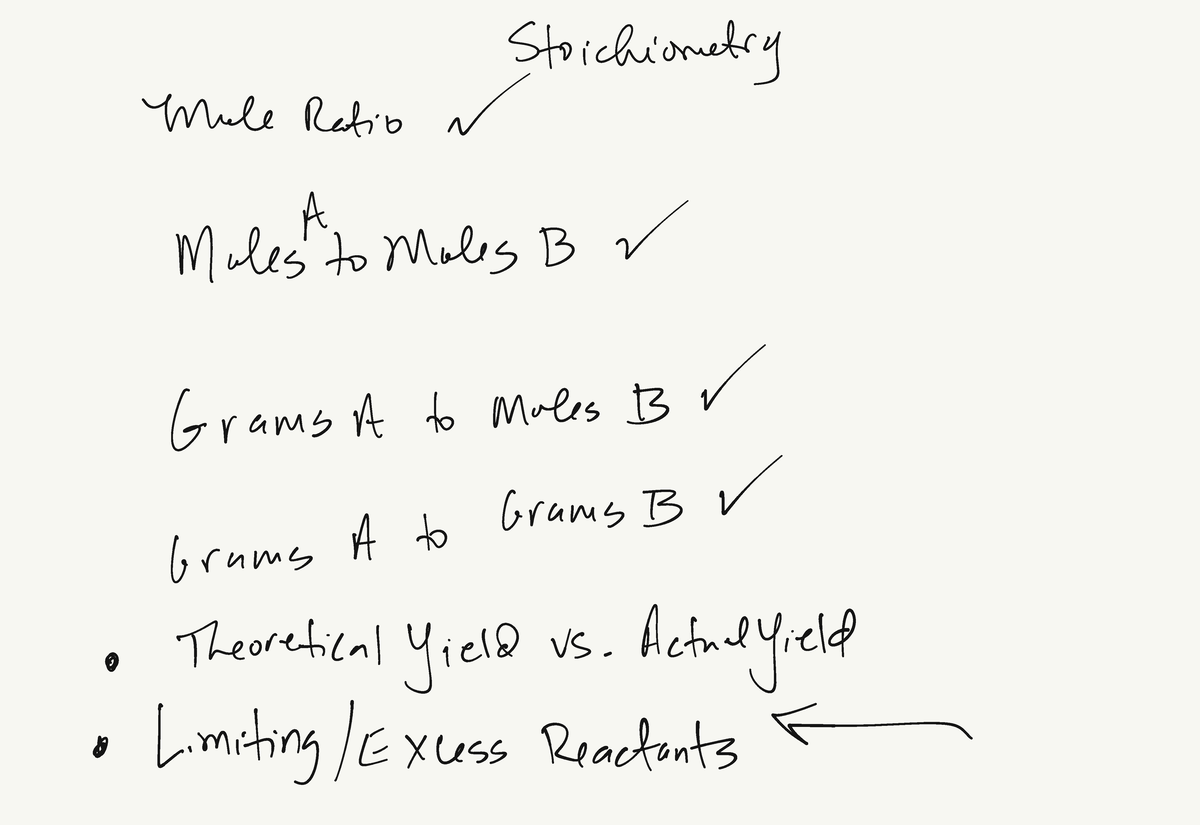 Chem stoichiometry notes - stoichiometry M u l e R a t i o MulesAto M u ...