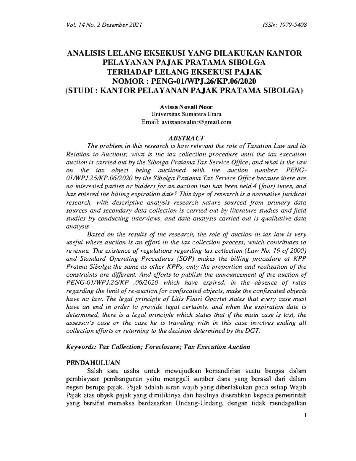 3982 1 7947 1 10 20211209 - Vol. 14 No. 2 Desember 2021 ISSN: 1979 ...