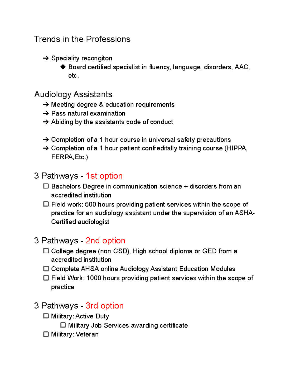 Trends In Professions - Trends in the Professions Speciality recongiton ...