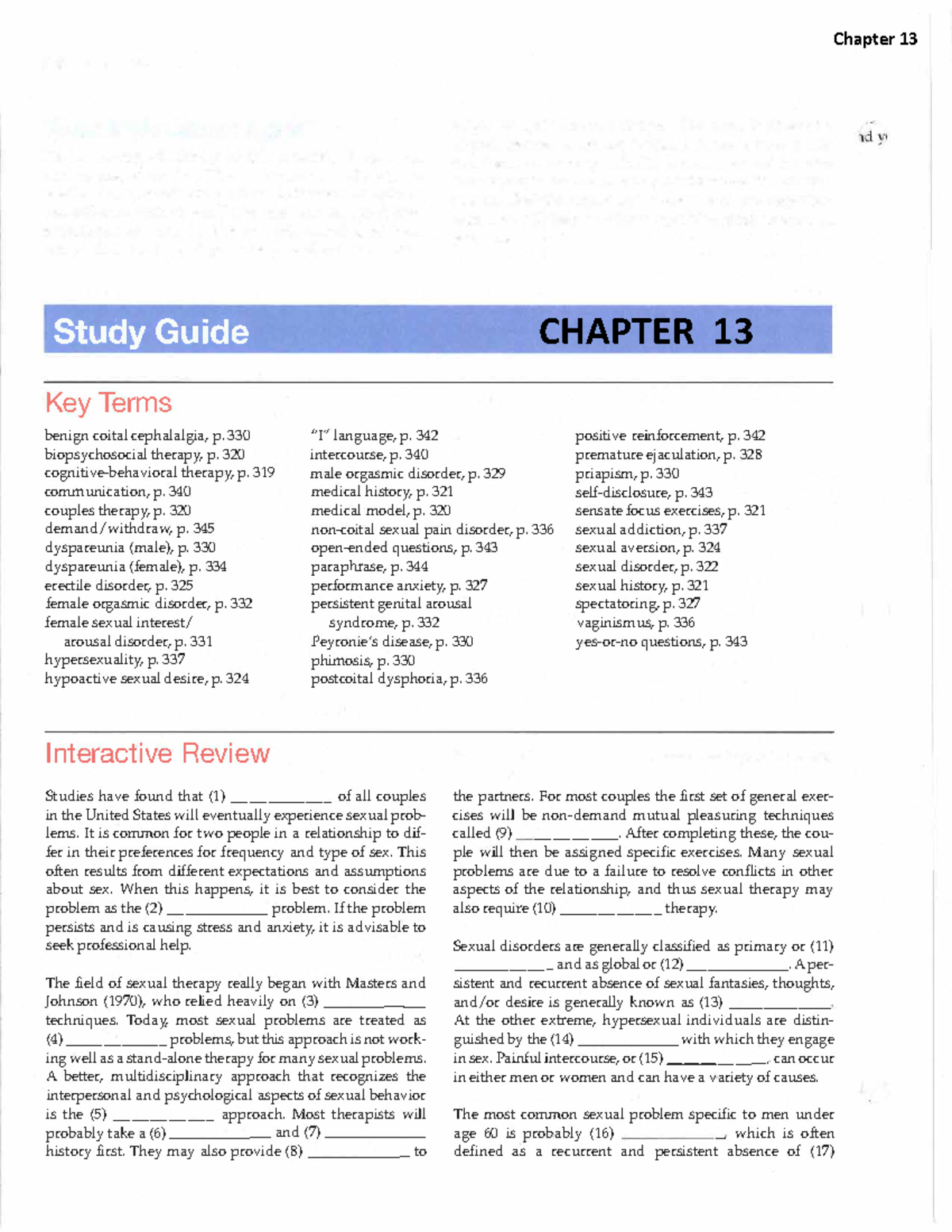 Chapter 13 Study Guide-1 - Study Guide Key Terms "I" language, p. 342 ...