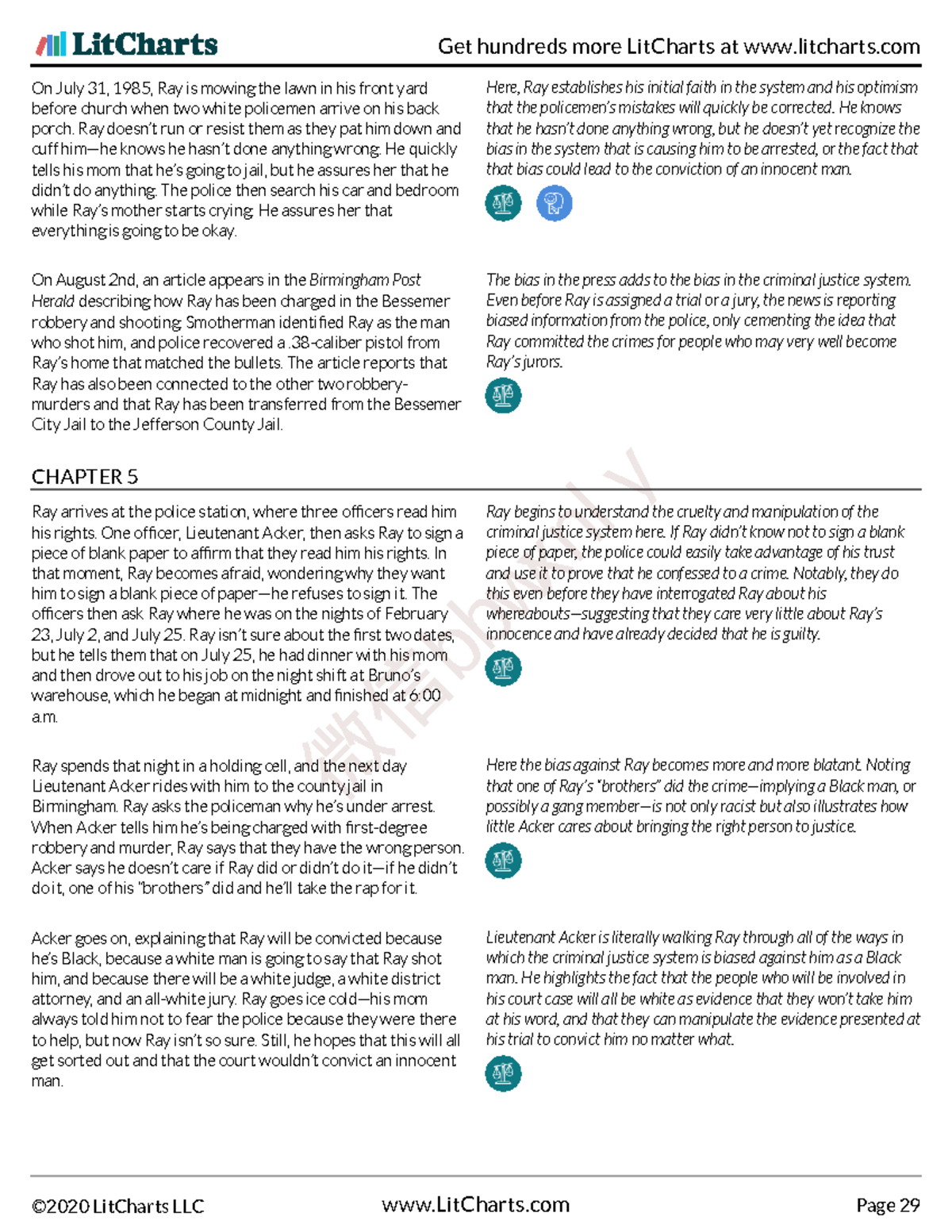 The-Sun-Does-Shine-Lit Chart 29 - On July 31, 1985, Ray is mowing the ...