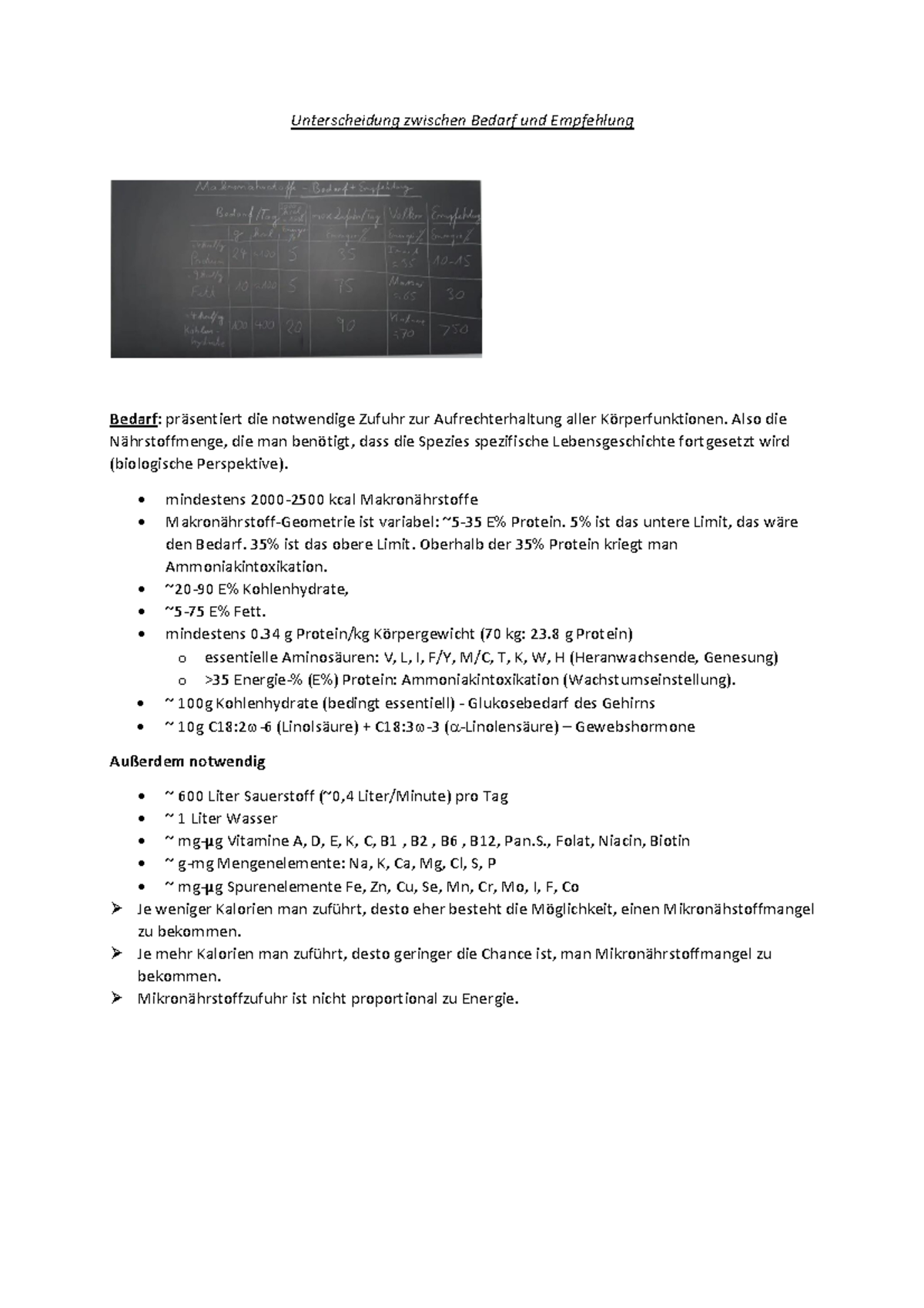 Bedarf VS. Empfehlung - Unterscheidung zwischen Bedarf und Empfehlung ...