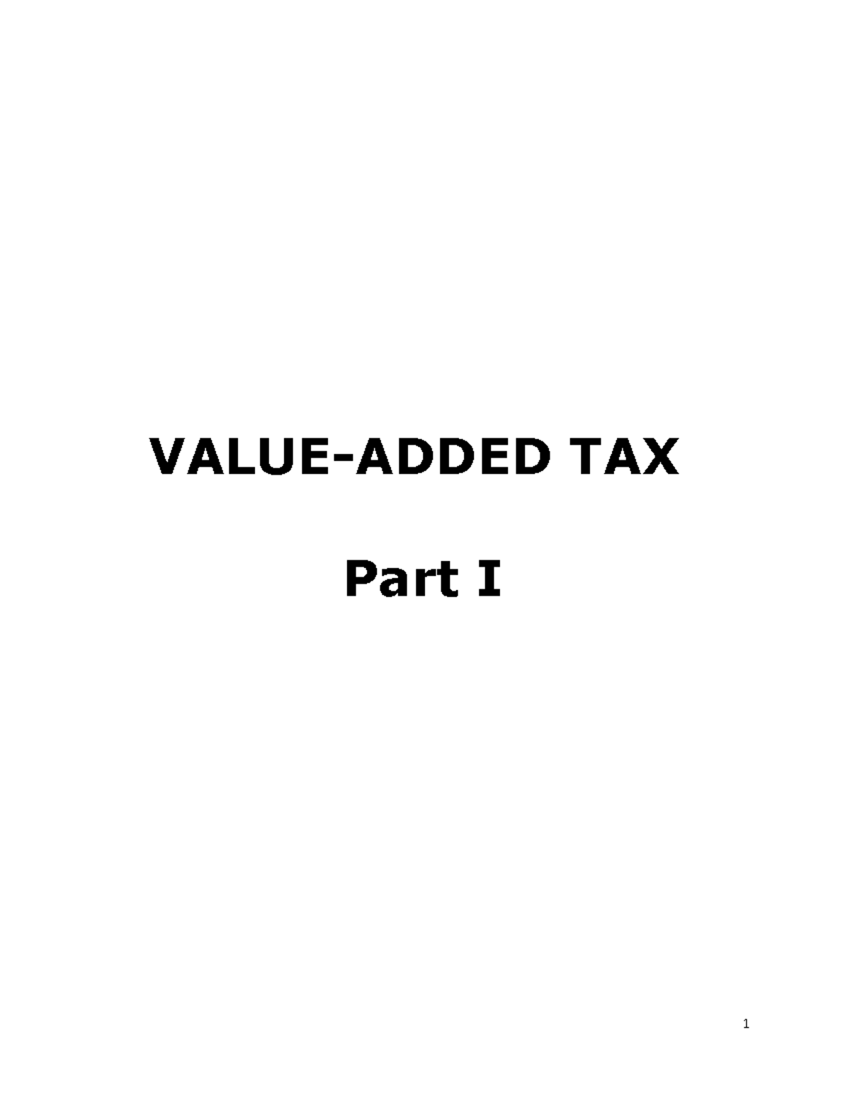 VAT v - notes in taxation - VALUE-ADDED TAX Part I MODULE 8 LEARNING ...