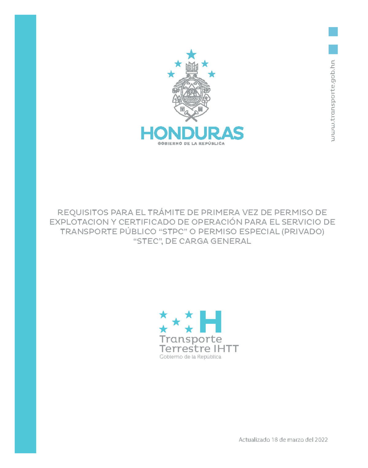 Primera VEZ DE Permiso DE Explotacion Y Certificado DE Operación PARA ...