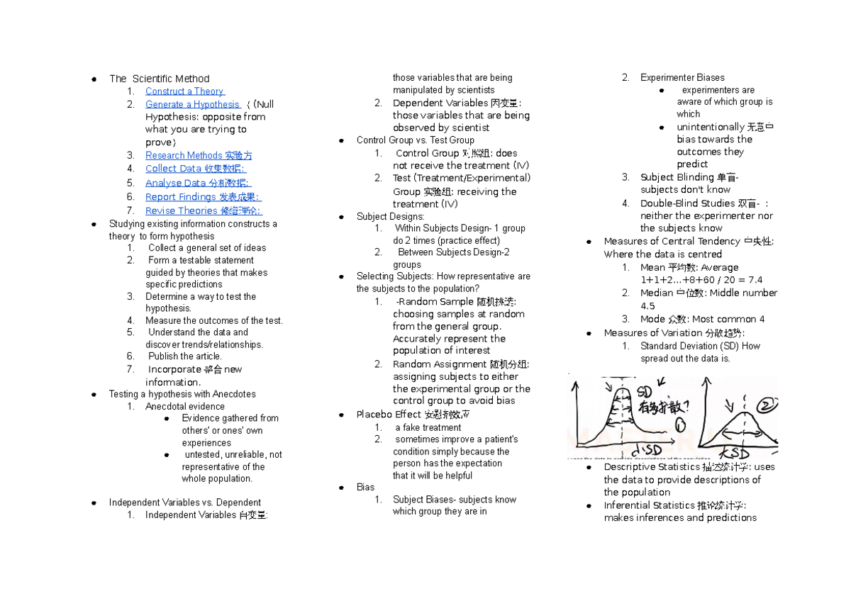 Psych 1x03-Chapter 1 -review 2020 2021 - The Scientific Method ...