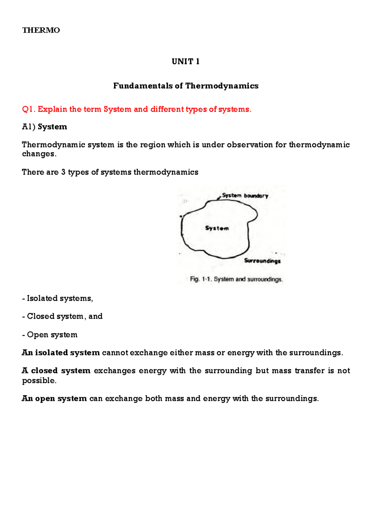 Unit 1 fundamentals of thermodynamics 5 - THERMO UNIT 1 Fundamentals of ...