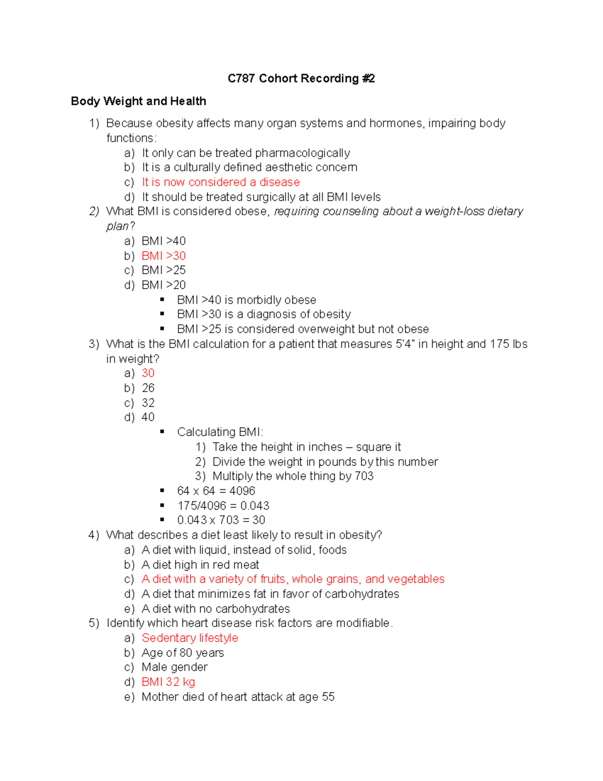 C787 Cohort Recording #2 - 0 x 703 = 30 What describes a diet least ...
