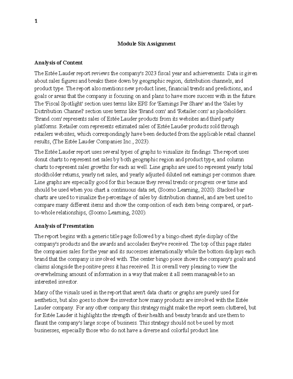 BUS225 Module Six Studocu - 1 Module Six Assignment Analysis of Content ...