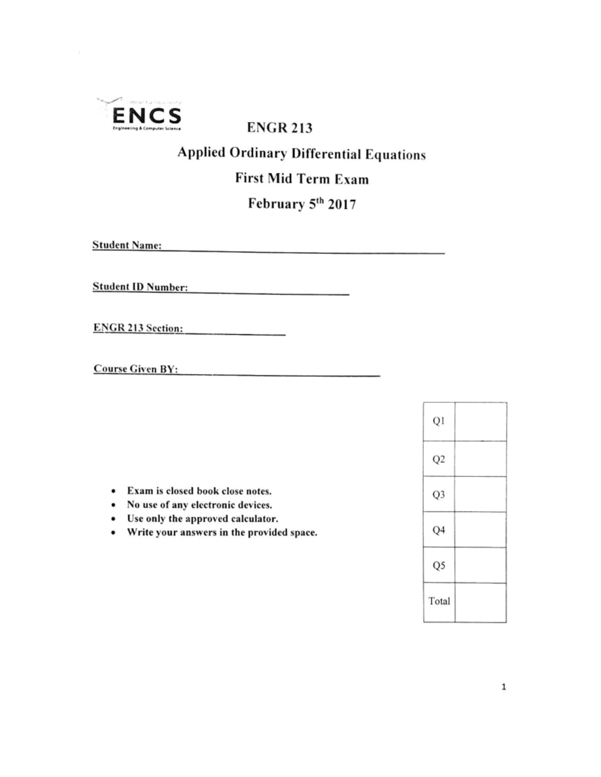 2017 Winter 1 - ENGR 213 - Concordia - Studocu