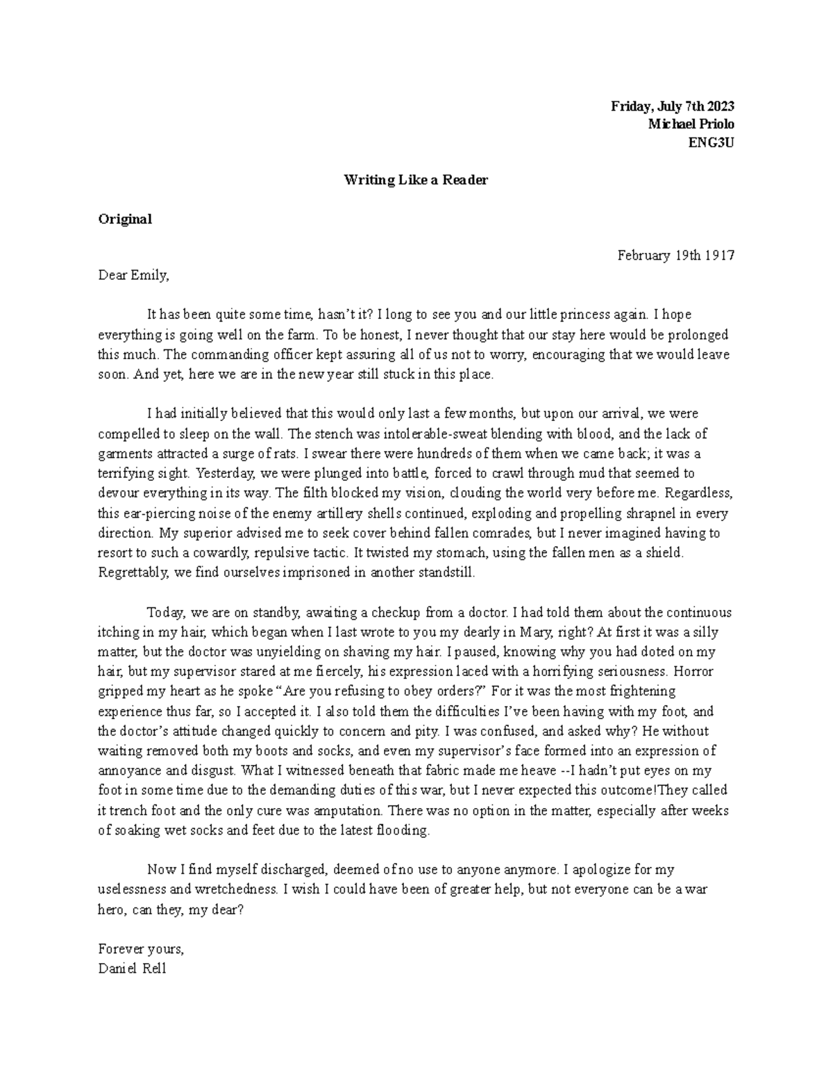 Writing Like a Reader - Michael Priolo - Friday, July 7th 2023 Michael ...