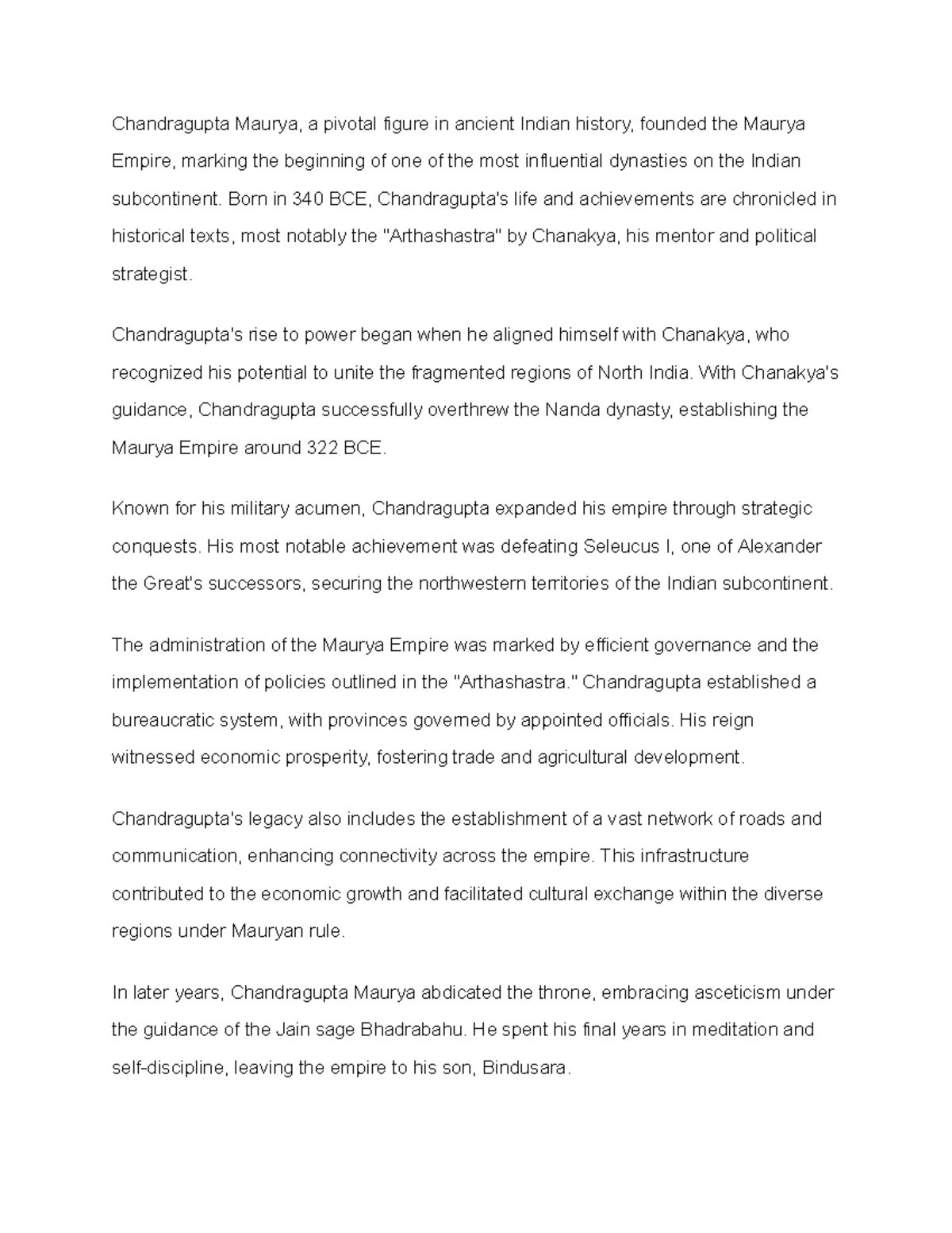 Chandragupta maurya - Born in 340 BCE, Chandragupta's life and ...