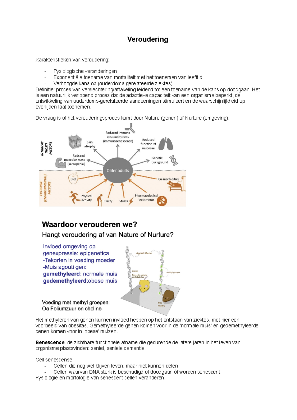 Veroudering - Veroudering Karakteristieken van veroudering ...