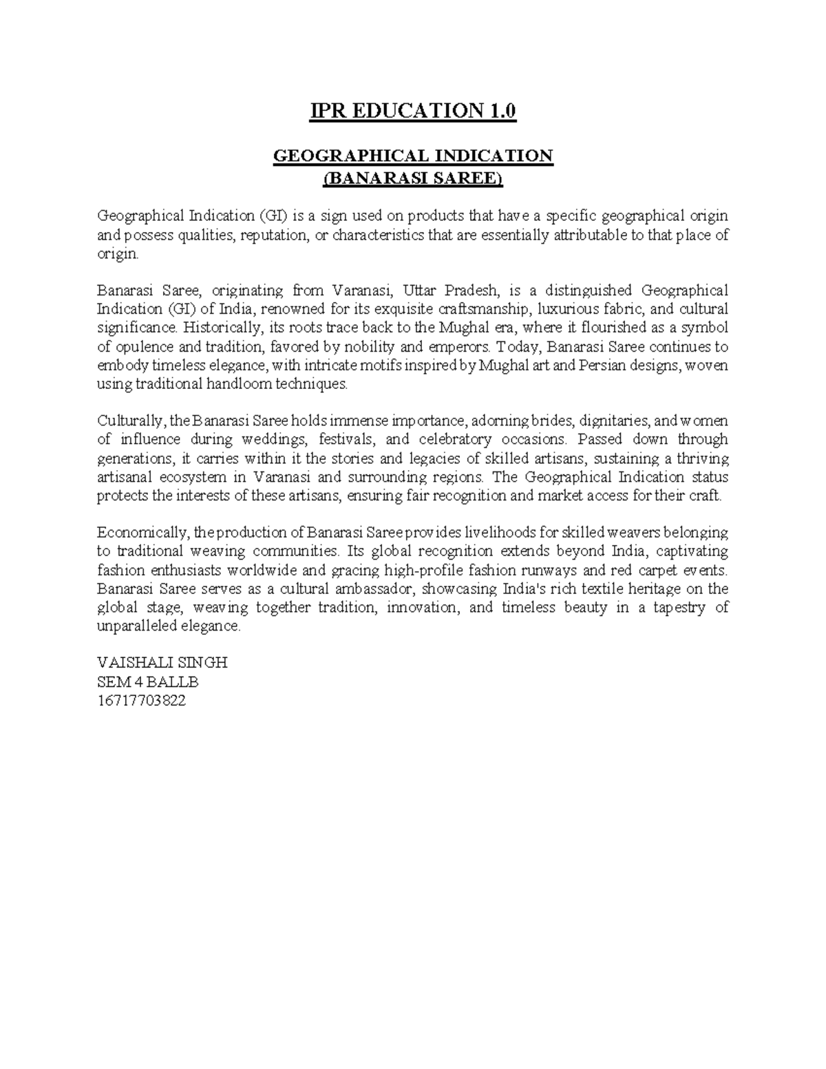 IPR Education 1 GI - GI TAGS - IPR EDUCATION 1. GEOGRAPHICAL INDICATION ...