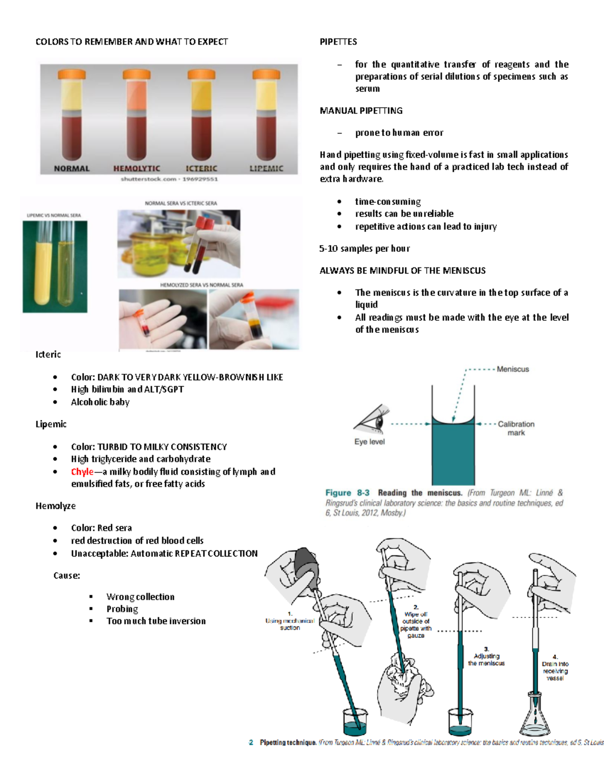 Pipettes - COLORS TO REMEMBER AND WHAT TO EXPECT Icteric Color: DARK TO ...