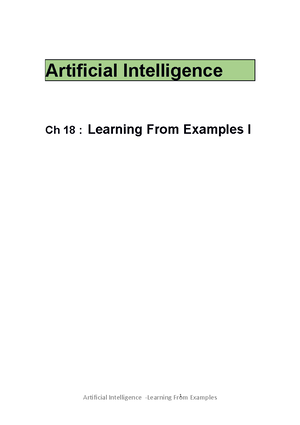 Ai - Summary Artificial Intelligence - What is the general term of Blind searching? a) Informed ...